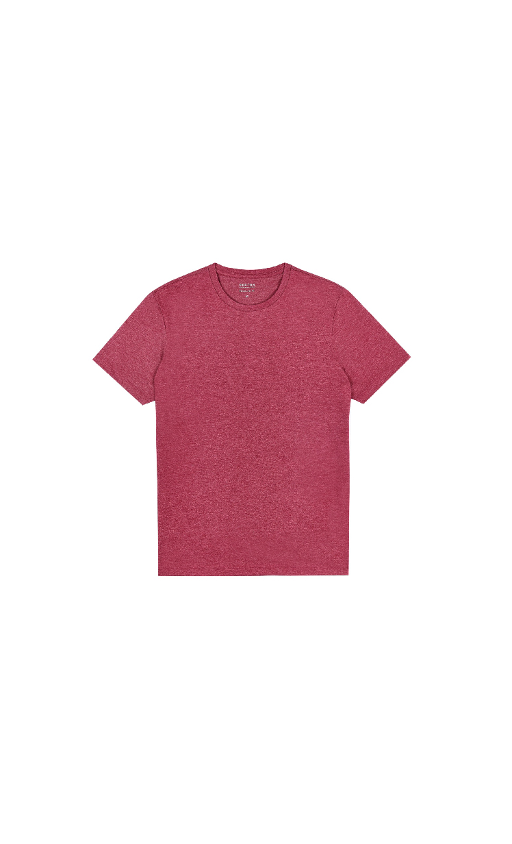 Raspberry Pink Marl Crew Neck T-Shirt - Hello! We are wt+
