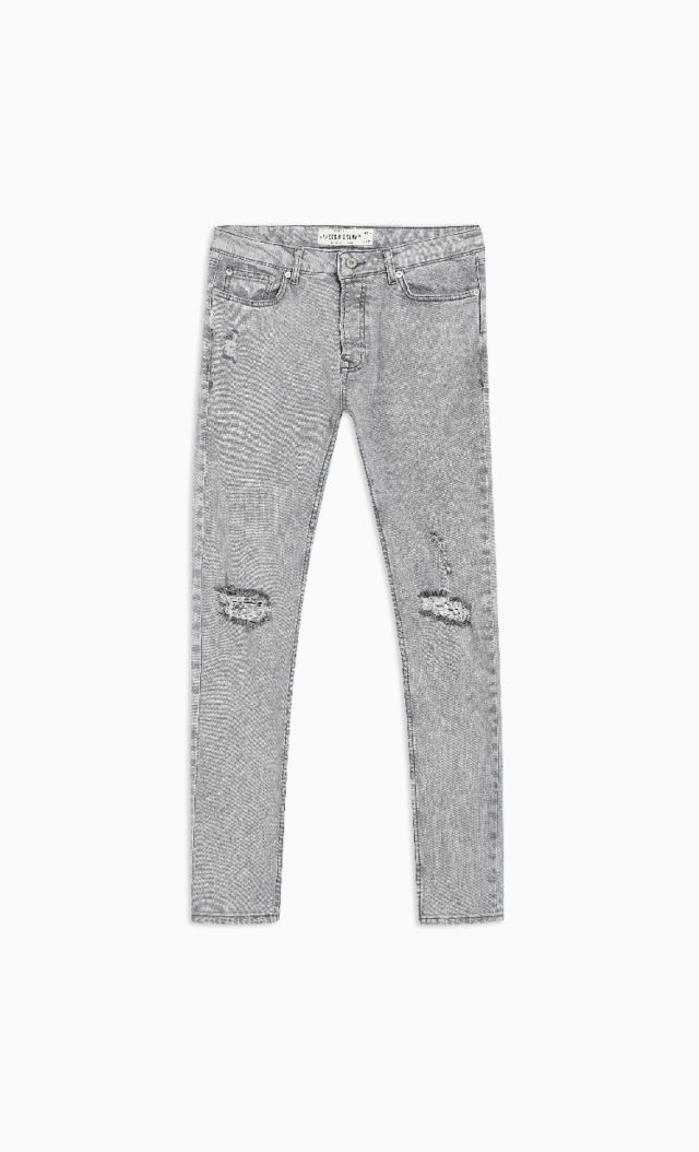 Grey Acid Ripped Jeans - Hello! We are wt+