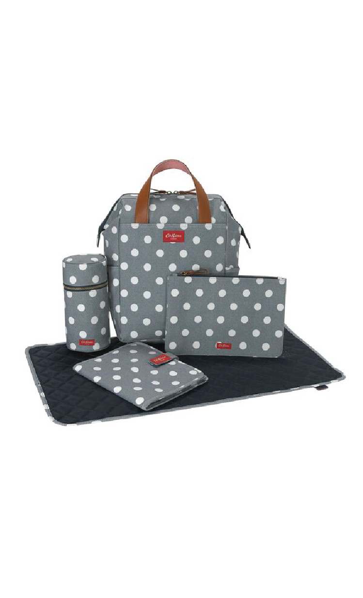 BUTTON SPOT TWILL PREMIUM BACKPACK NAPPY BAG - Hello! We are wt+