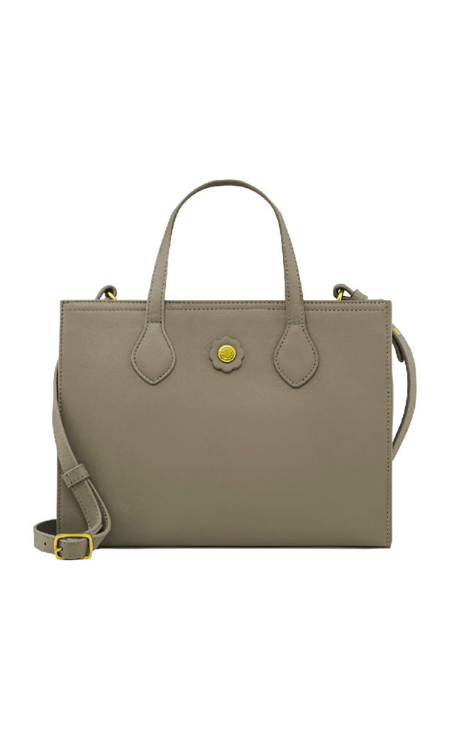 SOLID SMALL LEATHER CROSS BODY TOTE - Hello! We are wt+