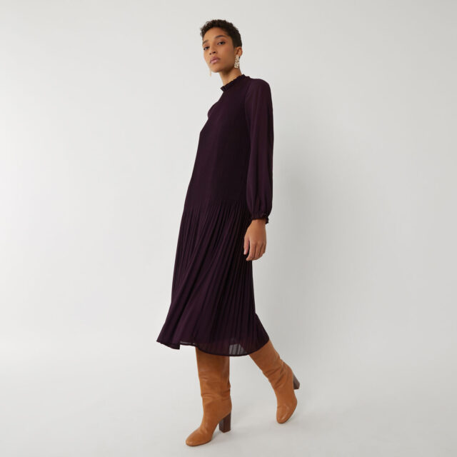 MICRO PLEAT MIDI DRESS - Hello! We are wt+