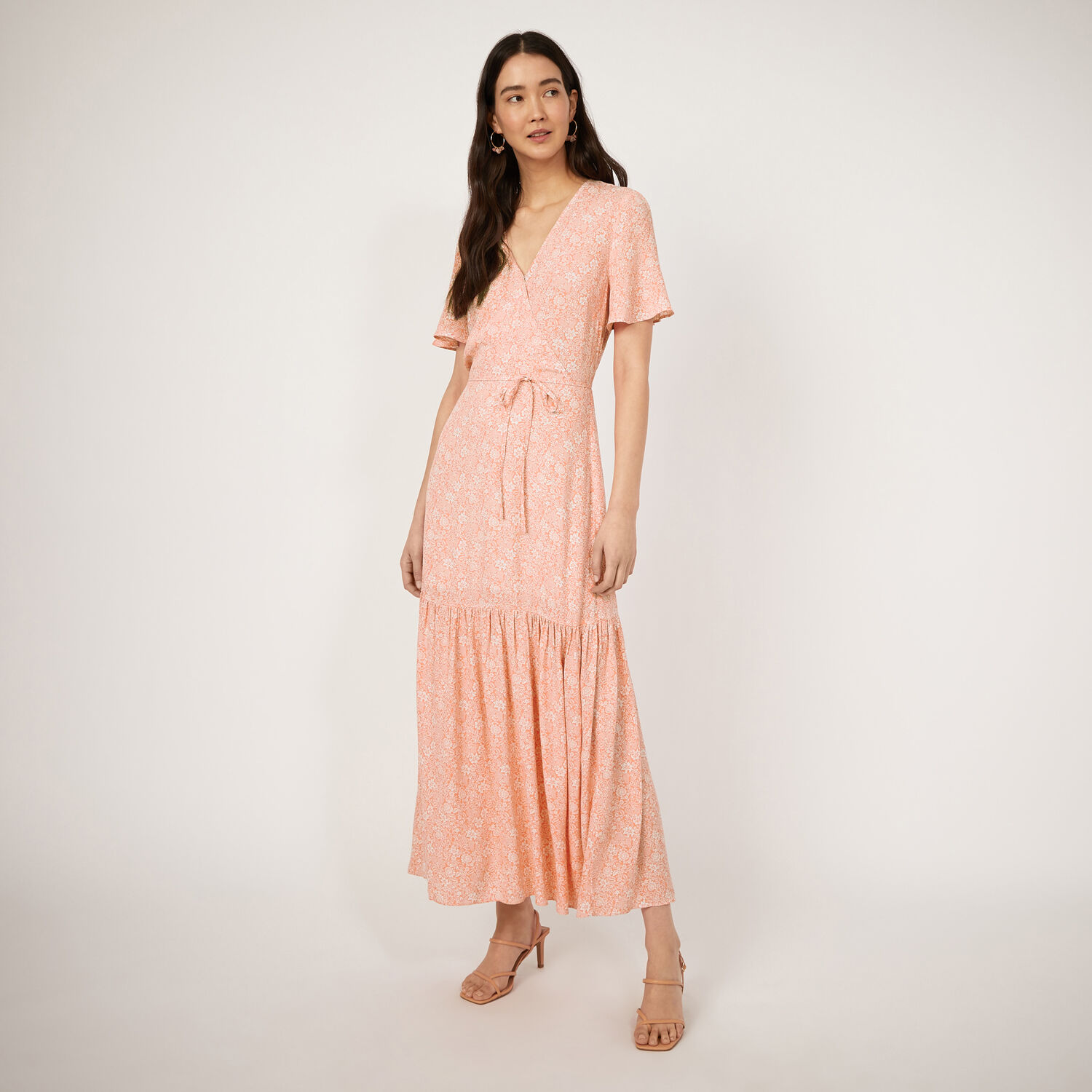 MINI DAMASK MAXI WRAP DRESS - Hello! We are wt+